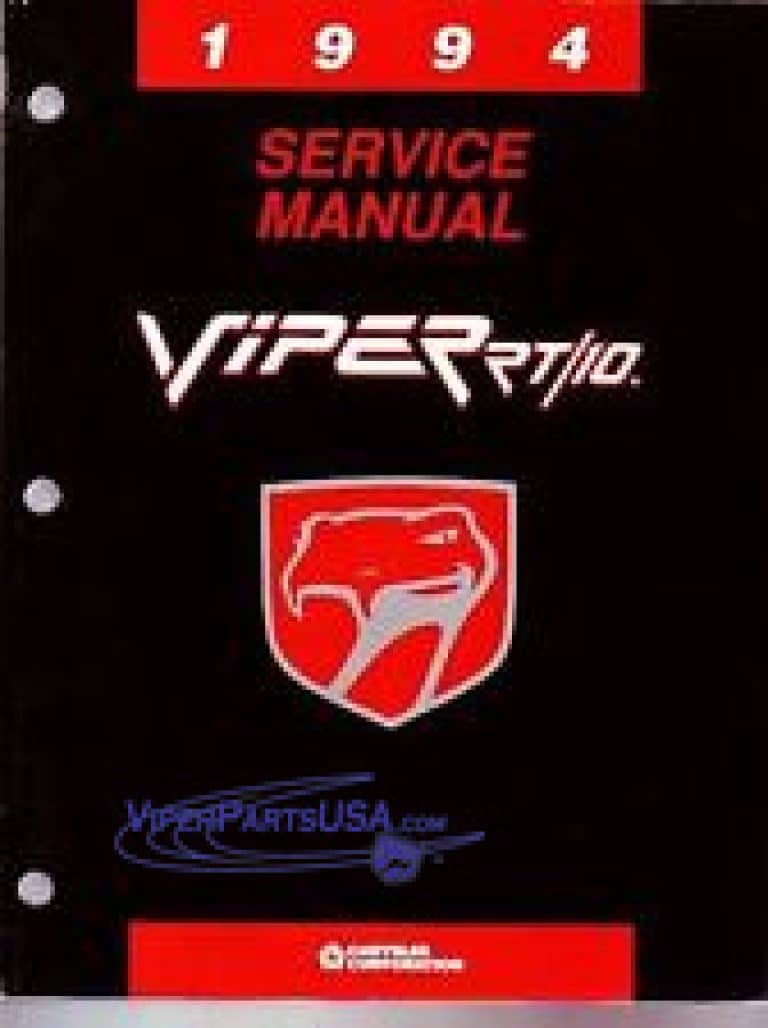 Manual, Repair/Service - 1994 Dodge Viper - Viper Parts USA